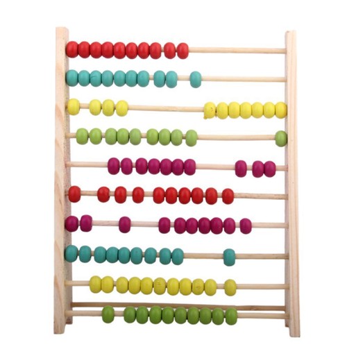 Wooden Abacus 10 Rods Colorful 100 Beads Counting Games | eBay Australia