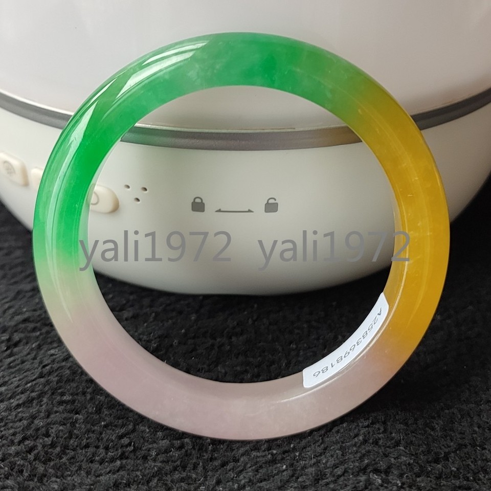 Certified Grade A Multicolor 52mm Natural Burma Jade jadeite Bangle ...