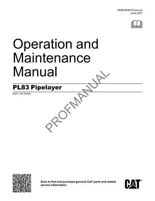Caterpillar PL83 Pipelayer Operators Maintenance Manual | eBay
