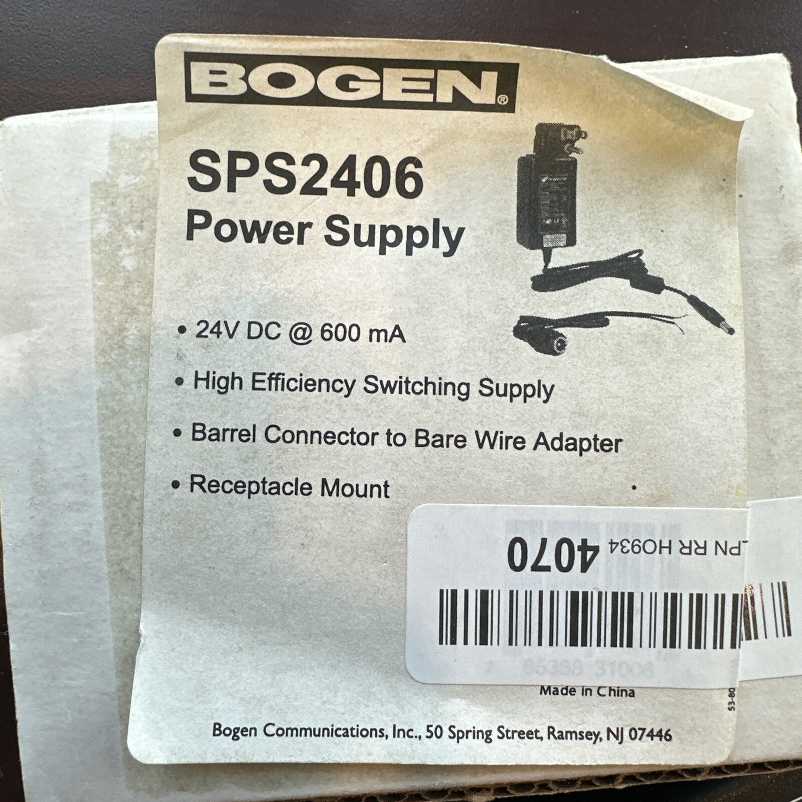 Bogen SPS2406 Switch Mode Power Supply 24v DC for sale online | eBay