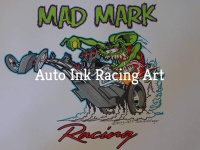 Hot Rod Drag Racing "Mad Mark Racing" Wall Art Print Posters 11" x 17 ...