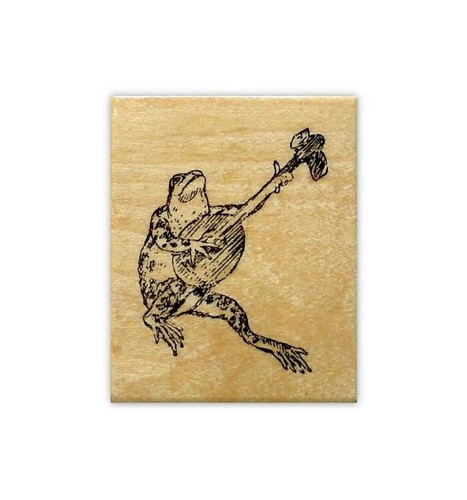 FROG and BANJO Music Mounted Rubber Stamp - Mandolin, hoedown, toad ...