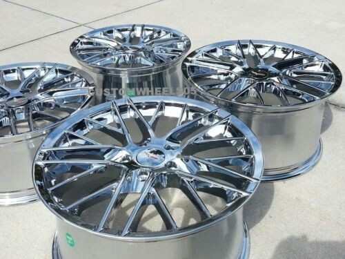 TRIPLE CHROME C6 ZR1 WHEELS FITS: 2005-2013 C6 BASE/Z51 CORVETTE 18x8.5 ...