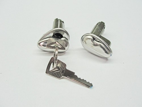 48-63 Ford Truck Car Teardrop Door Lock Cylinder Set with Keys Falcon T ...