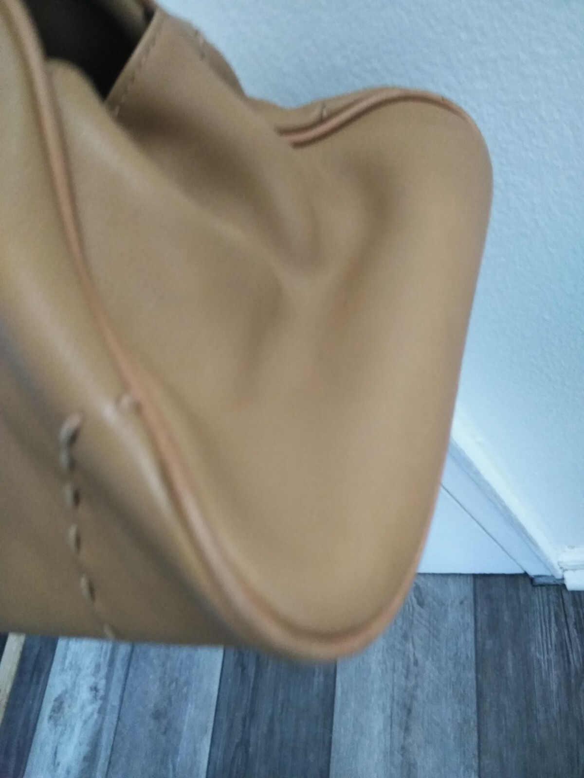 DESMO SATCHEL PURSE HANDBAG CARAMEL STITCH DETAILS MADE IN ITALY (RARE ...
