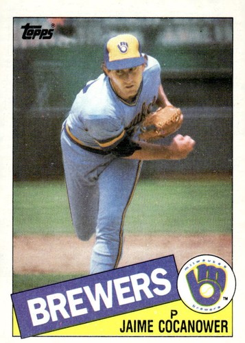 1985 Topps #576 Jaime Cocanower - Miwaukee Brewers | eBay