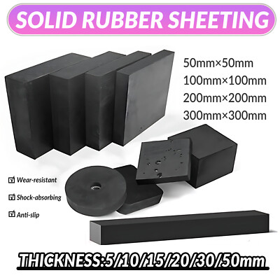 SOLID RUBBER SHEETING VARIOUS SHEET SIZES AVAILABLE X 5MM TO 50MM ...