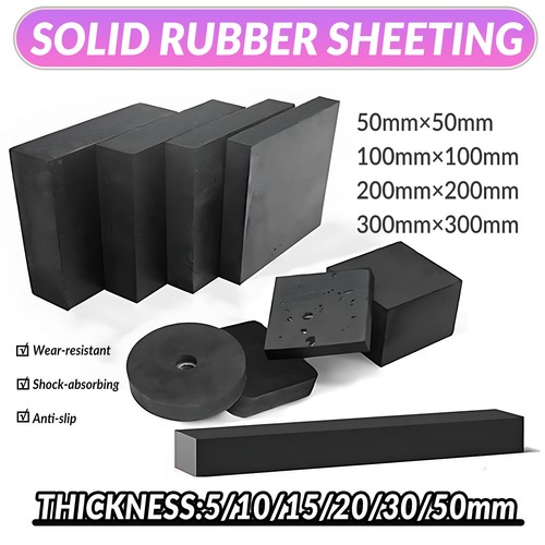SOLID RUBBER SHEETING VARIOUS SHEET SIZES AVAILABLE X 5MM TO 50MM ...
