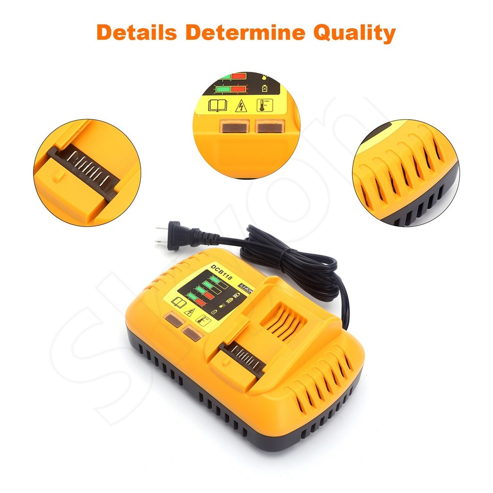 New DCB118 Charger 20V 60V Battery FAST Charger for Dewalt Flexvolt ...