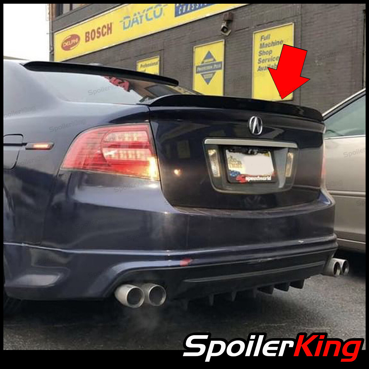 2004 Acura Tl Spoiler Flat Black 229R REAR WINDOW Roof Spoiler Wing