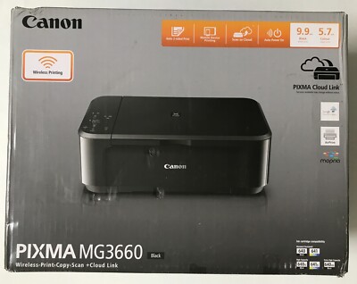 Canon Pixma MG3660 All-In-One Printer - New in Open Box - Wireless ...