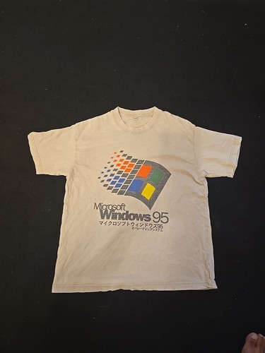 Rare Vintage Microsoft Windows 95 Tech T-Shirt Computer Design Large | eBay
