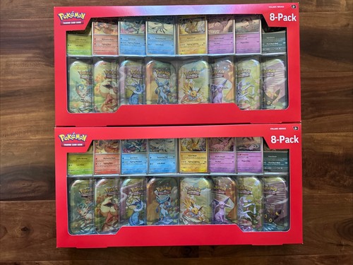 Costco Pokemon Prismatic Evolutions 8 Mini Tins 2 Pack | eBay