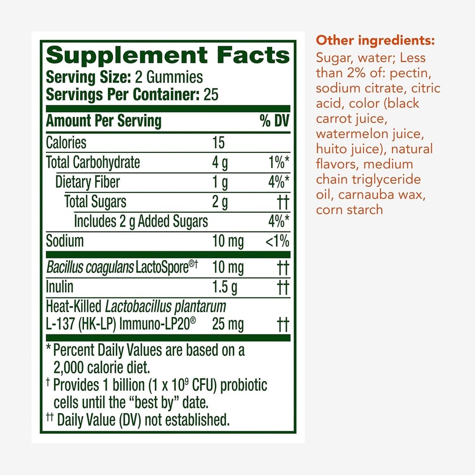 Align Probiotic 3-in-1 50 Gummies, Prebiotic + Probiotic + Postbiotic ...