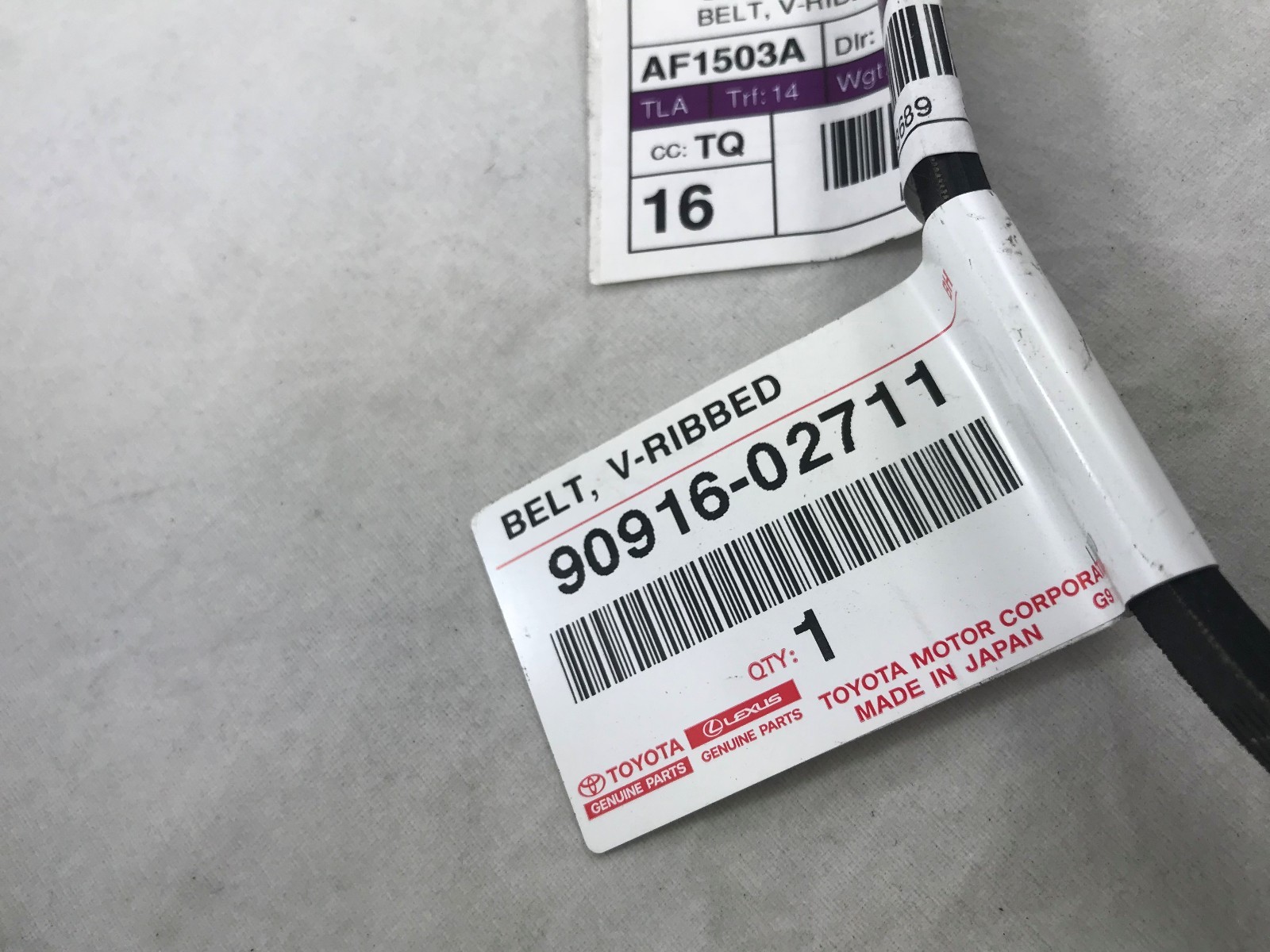 Toyota OEM Power Steering Belt 90916-02711 Factory Various Models 2000 ...