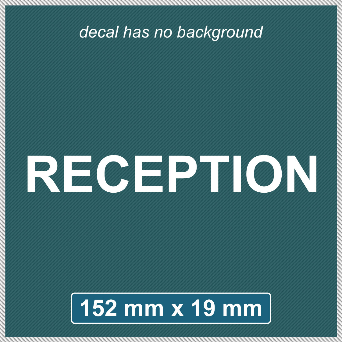 RECEPTION Sticker Decal Custom Business Sign VINYL LETTERING ANY SIZE ...