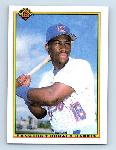 1990 Bowman Donald Harris Rookie Texas Rangers #499 | eBay