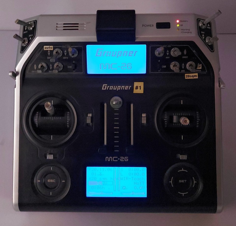 Graupner HoTT MC-26 2.4GHz Transmitter S1036 Reliable RC Control | eBay