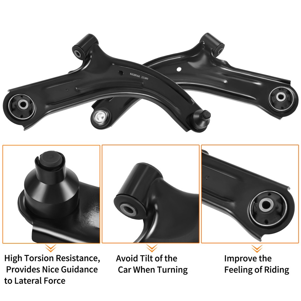 2x Front Lower Control Arms W/ Ball Joints for 2006-2018 Toyota Rav4 ...