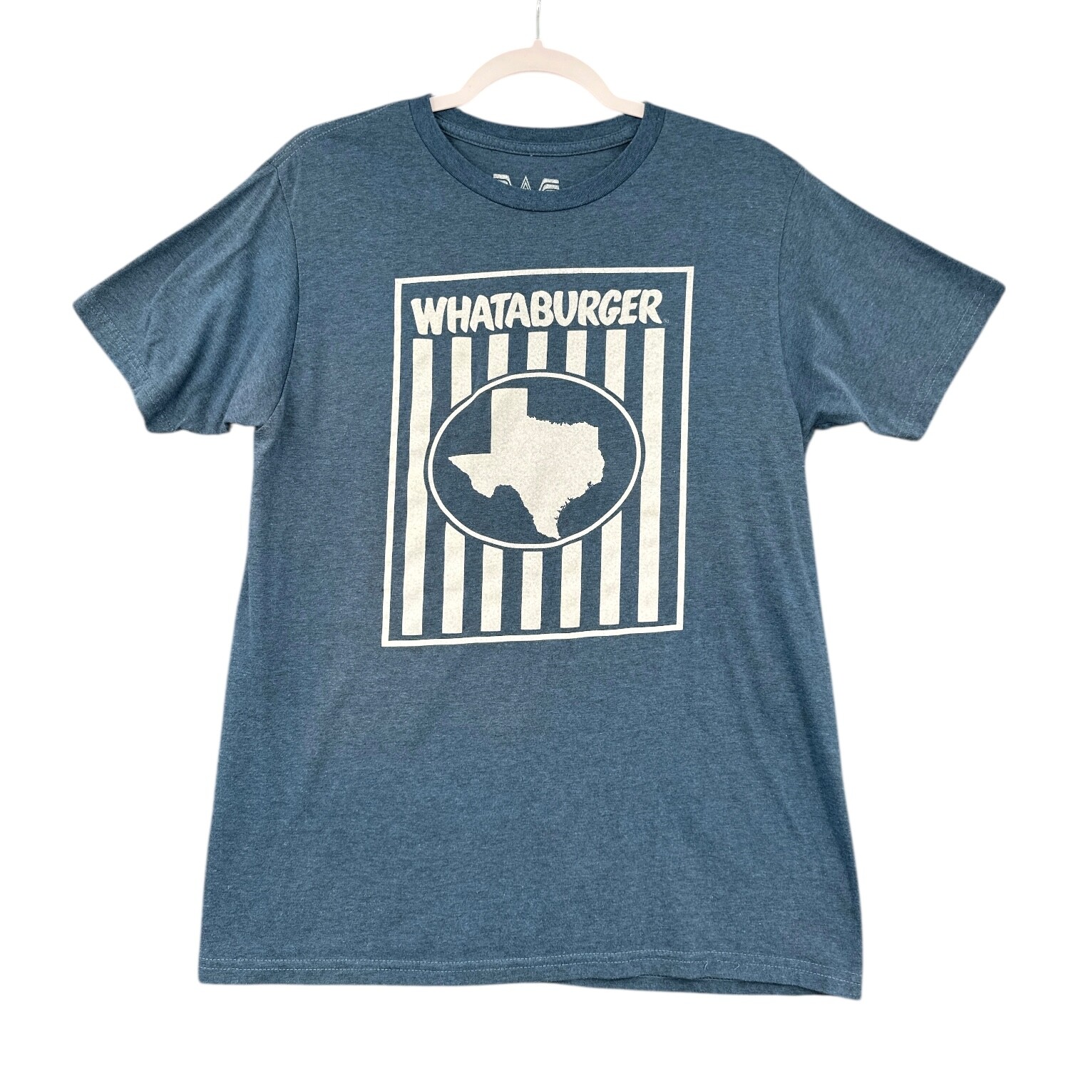 Whataburger Blue Whataburger Logo Texas Map Short Sle… - Gem