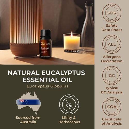 Eucalyptus Essential Oil - 100% Natural Eucalyptus Oil Essential Oils ...