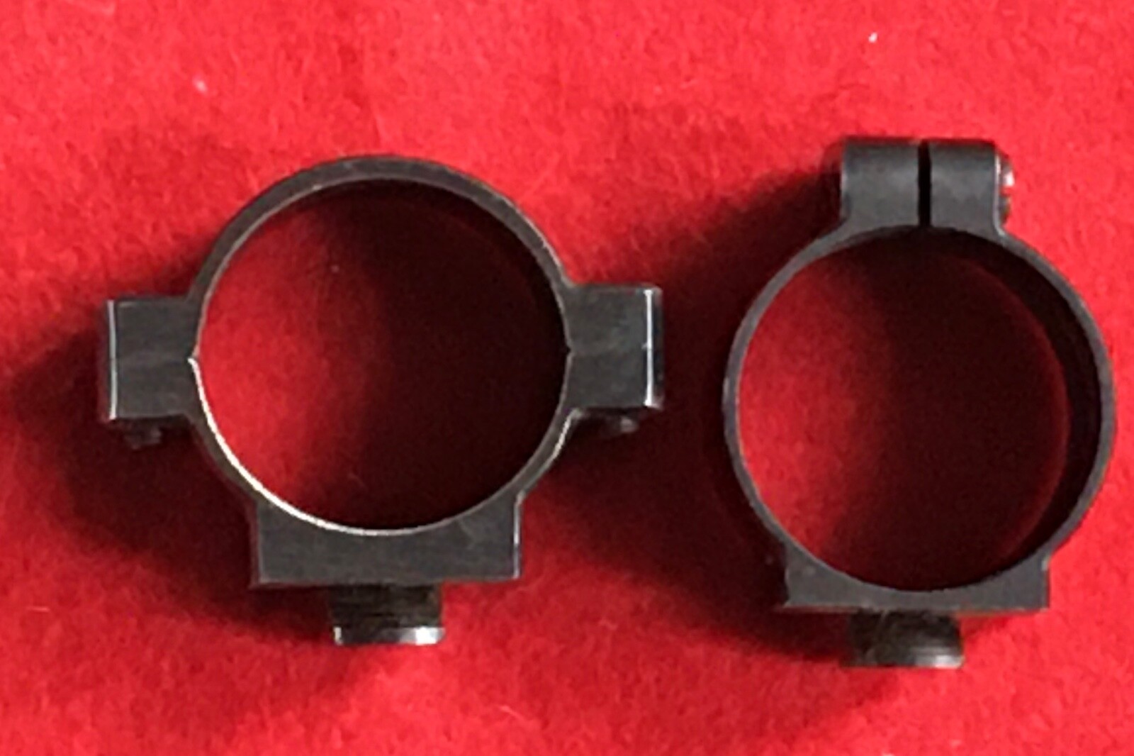 VINTAGE EARLY FACTORY REDFIELD 1" SCOPE RINGS-1 SPLIT TOP-1 DOUBLE ...