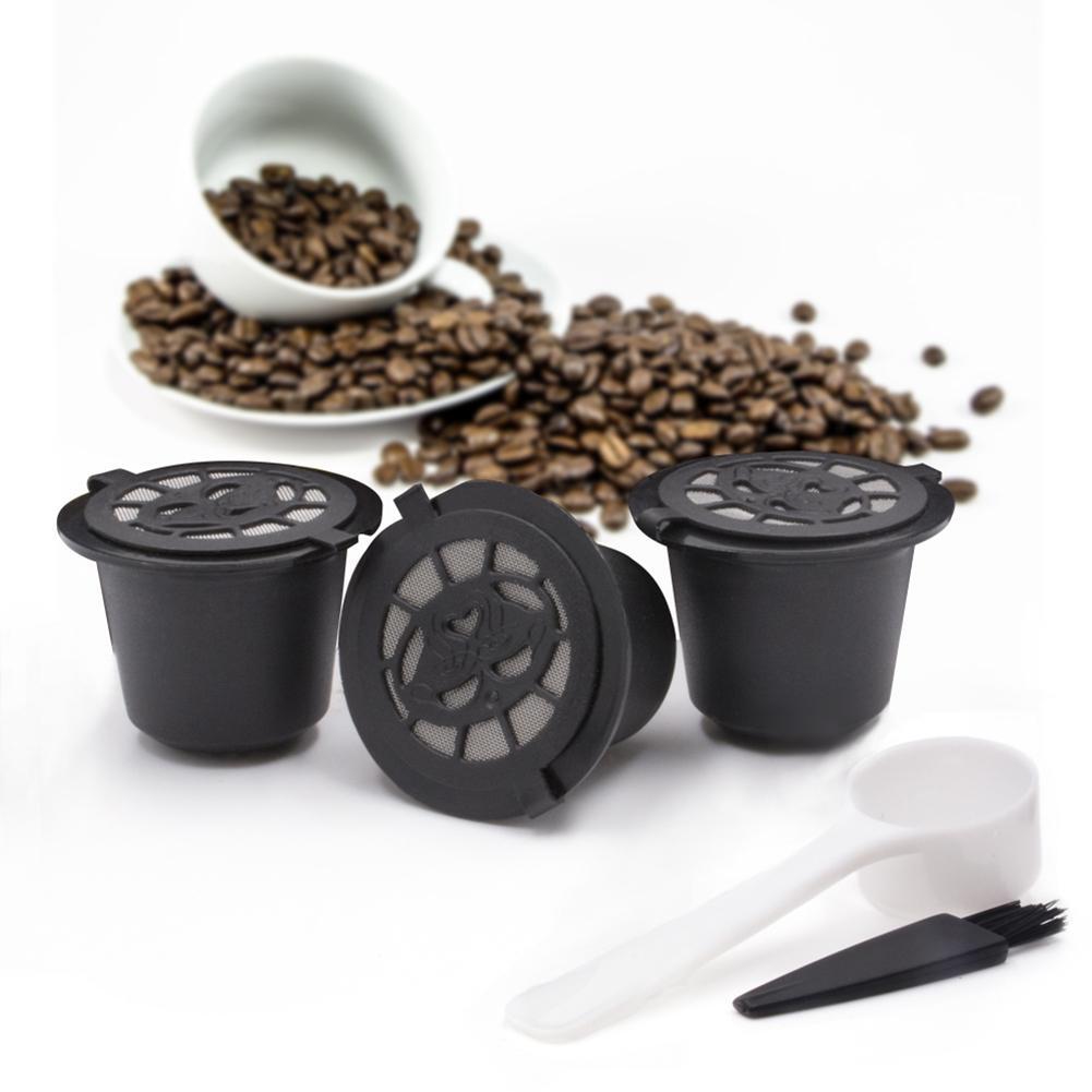 3pcs Refillable Reuse Coffee Capsule Filters for Nespresso Machine ...