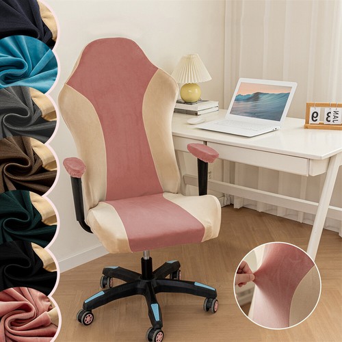 Gaming Chair Computer Swivel Seat Office Chair Cover Color Block Chair ...