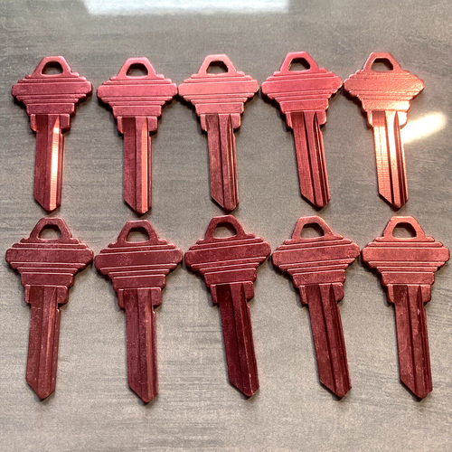 Schlage SC-1 - 10 PACK PINK Lightweight Aluminum Titanium Key Blanks | eBay