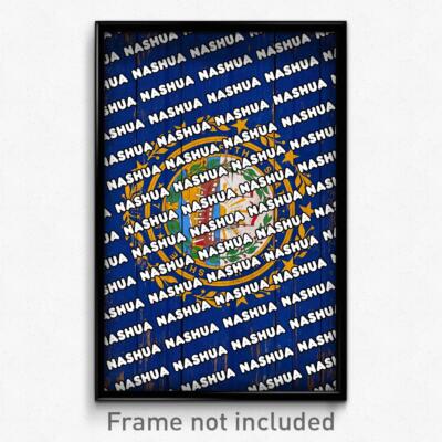 Nashua New Hampshire Poster (NH City Souvenir 11x17 Town Print) | eBay