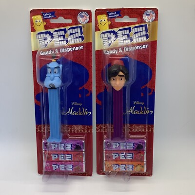 Lot of 2 - Disney’s ALADDIN Pez Candy & Dispensers. Aladdin & Genie ...