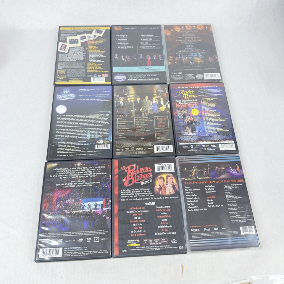 Lot Of 17 Concert Performance DVDs Live Music EUC Tenors Opera Osmonds ...