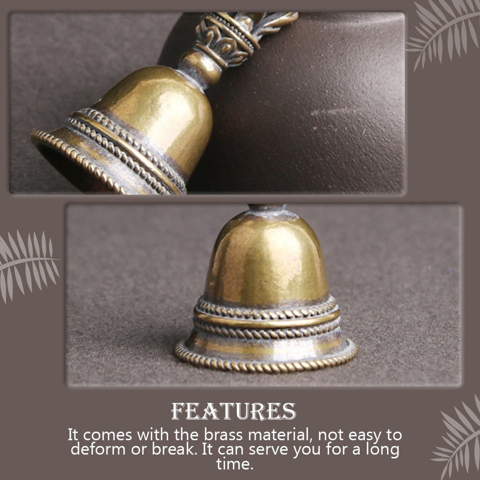 2Pcs Brass Bell Keychain Pendant Hand Rattle Ornament Mini Bell ...