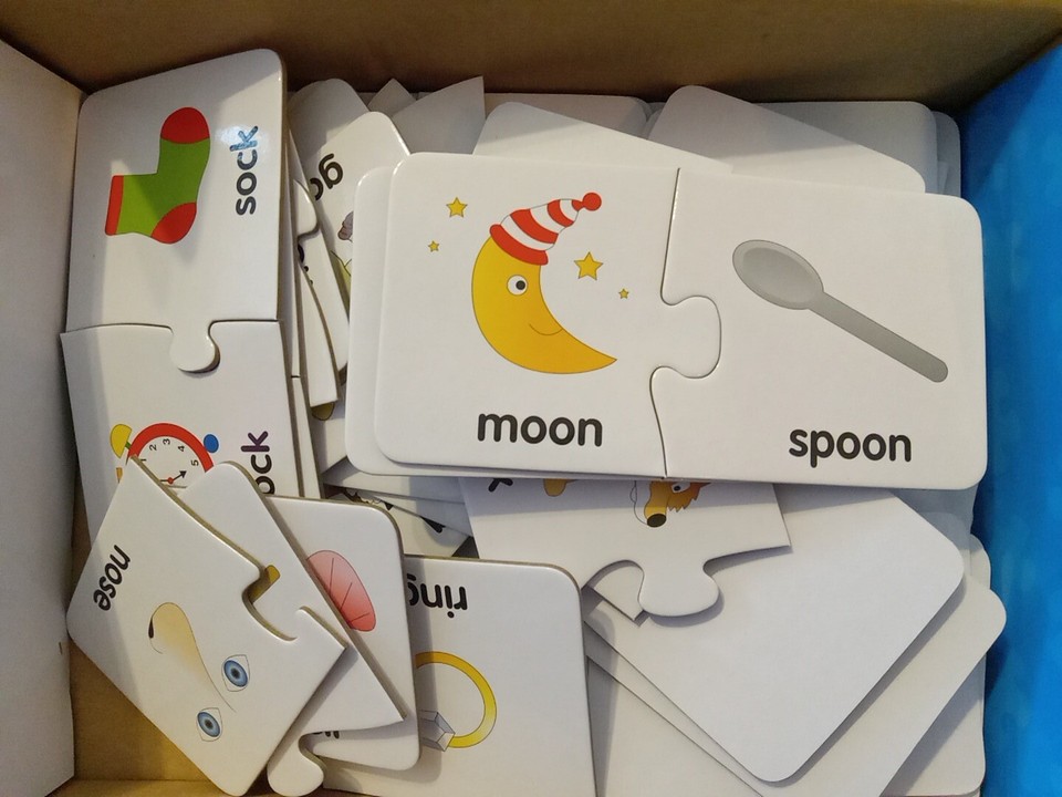 Match it Rhyme 30 Self Correcting Puzzle Set Teaching Vocabulary Skills ...