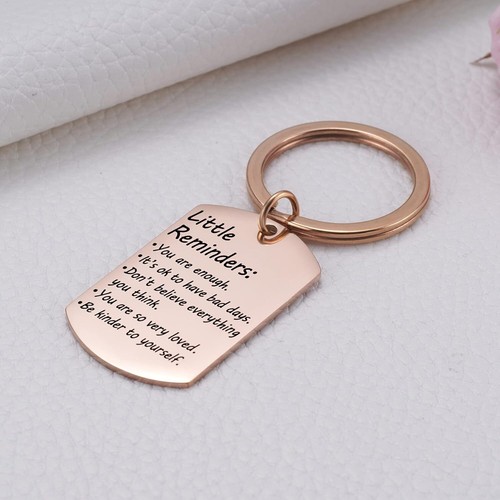 Little Reminders Keychain, Mental Health Gift, You Are Enough Key, Rose ...