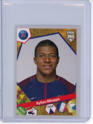 2017-18 Panini FIFA 365 # 250 Kylian Mbappe Paris St-Germain PSG ...