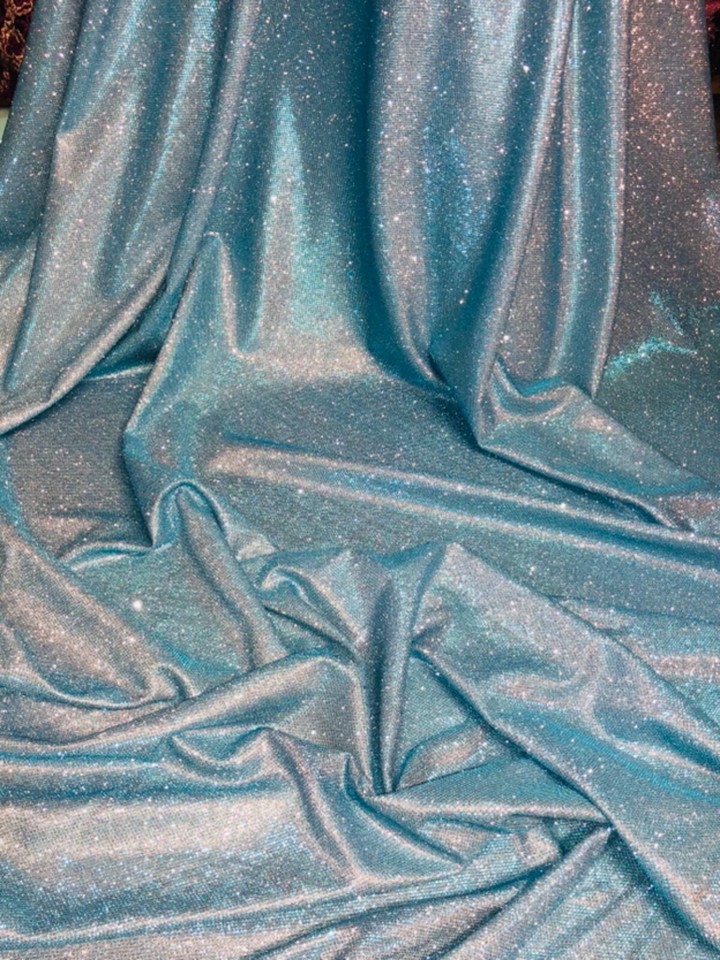 Sparkly Glitter Stretch Moonlight Fabric 58”wide Dress Bridal Costumes ...