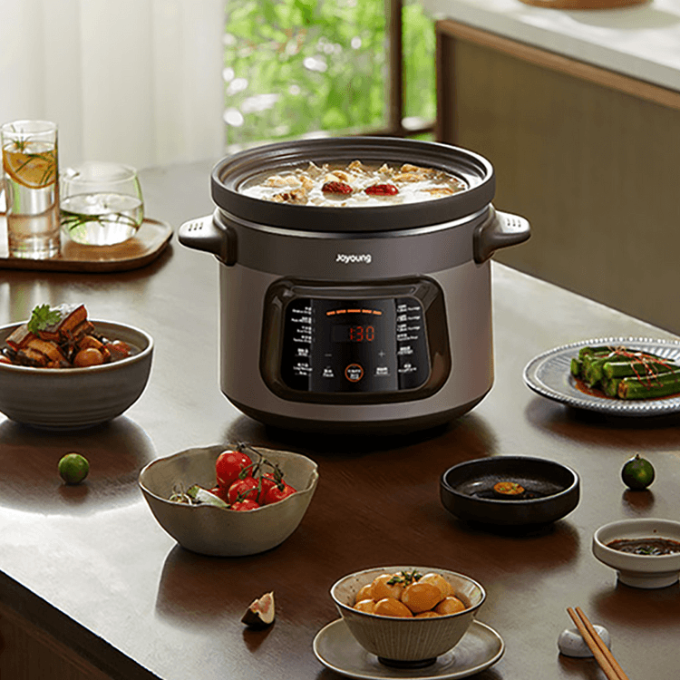 Joyoung Electric Purple Clay Slow Stew Soup Pot Slow Cooker 5 Liter ...