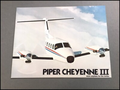 1978 Piper Cheyenne III Airplane Aircraft Vintage Sales Brochure ...