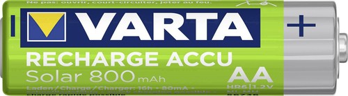 8X Varta AA 800mAH 1.2V Solar Rechargeable Battery Mignon NiMh 56736 ...