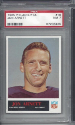 1965 Philadelphia football card #16 Jon Arnett Chicago Bears graded PSA ...