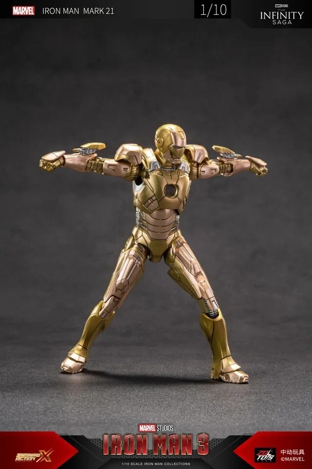ZD Toys Iron Man Mark 21 MK21 MIDAS XXI Action Figure Marvel Iron Man 3 ...