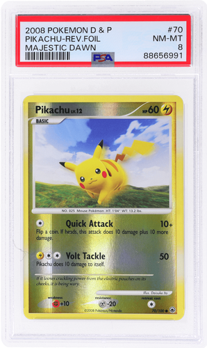 2008 Pokemon Diamond and Pearl Majestic Dawn Pikachu Reverse Holo #70 ...