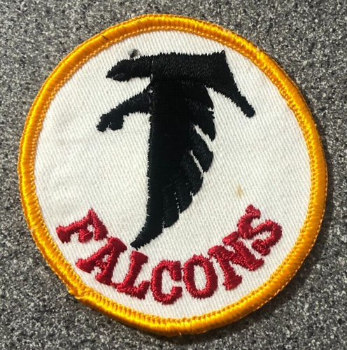 1970'S ATLANTA FALCONS NFL FOOTBALL VINTAGE 3" ROUND TEAM PATCH YELLOW ...