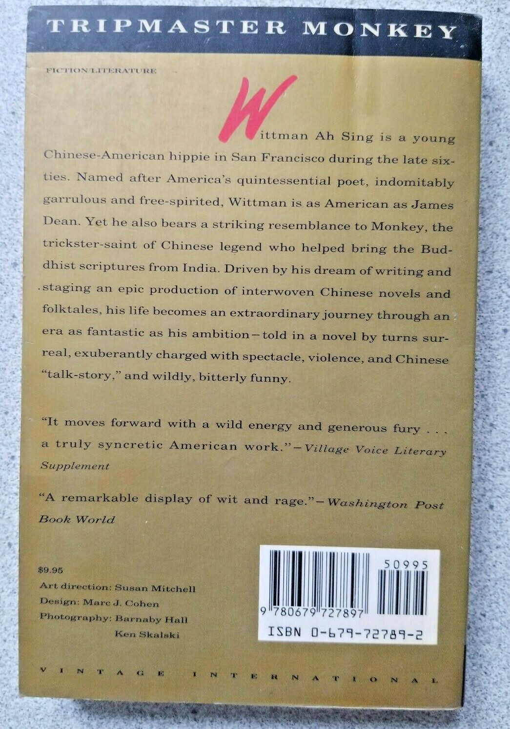 1990 TRIPMASTER MONKEY by Maxine Hong Kingston ~ Chinese Legend PB ...