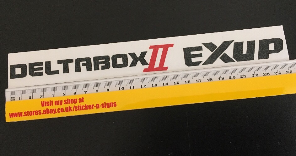 1x Black & Red Deltabox Exup Stickers Most Colours | eBay UK