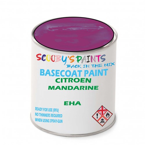 For CITROEN MANDARINE Paint Basecoat RFU/Neat EHA Thinned/Unthinned ...