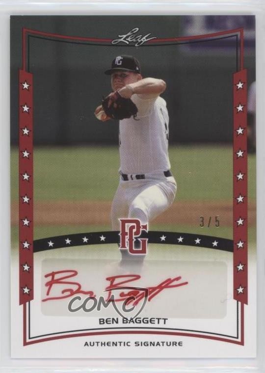 2014 Leaf Perfect Game Showcase - Autographs Ben Baggett #A-BB2 Red /5 ...