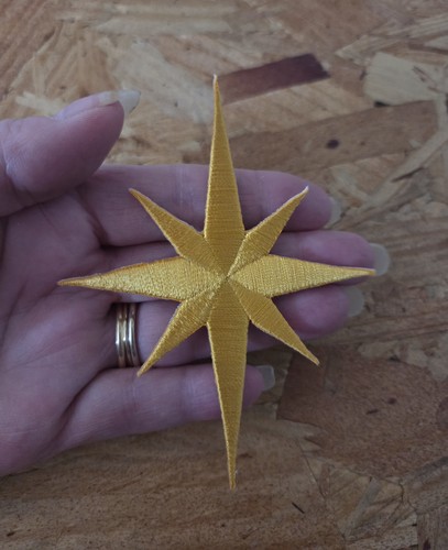 4"H Christmas Nativity Star-Liturgical-Vestment-Embroidered Iron On ...