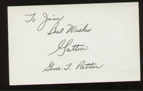 Gene Patton signed autograph 3x5 index card F1877 | eBay